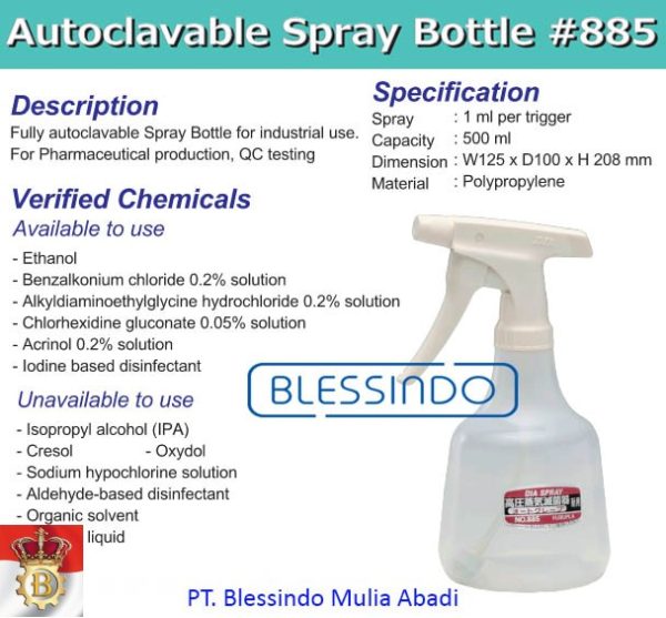 Furupla 885 Autoclavable Spray Bottle 500ml - Lazaro ID